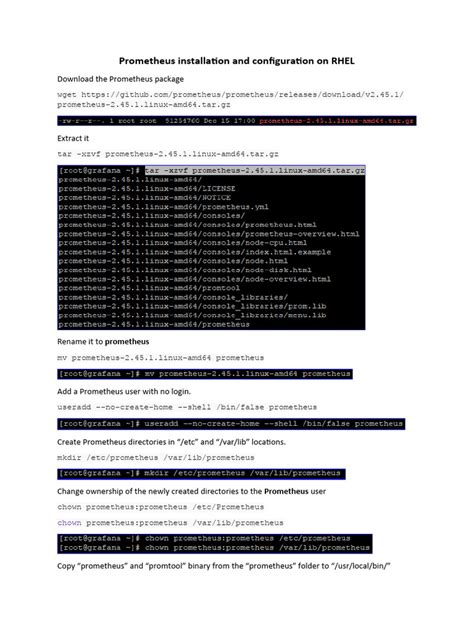 Prometheus And Grafana Installation On Rhel Pdf Public Key