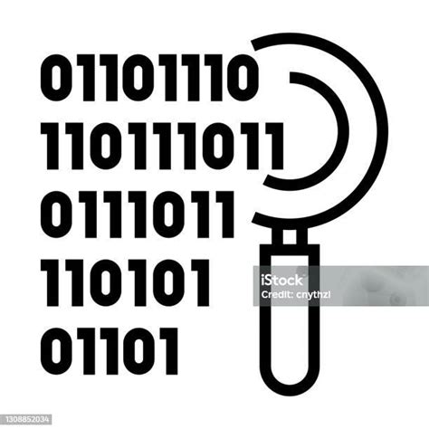 바이너리 코드 선 아이콘 윤곽 기호 벡터 일러스트레이션 0에 대한 스톡 벡터 아트 및 기타 이미지 0 0명 1 Istock