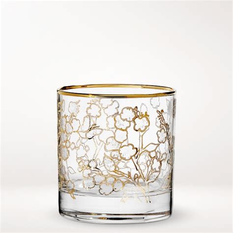 Cherry Blossom Double Old Fashioned Glasses Williams Sonoma
