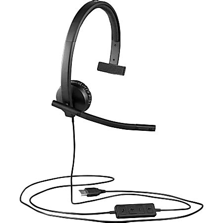 Logitech USB Headset Mono H E Mono USB Wired Hz KHz Over The Head Monaural Supra