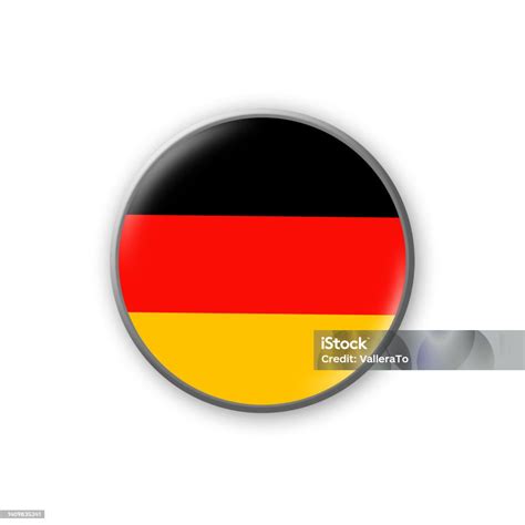 독일 국기 독일 국기의 색상으로 둥근 배지 흰색 배경에 고립되어 있습니다 디자인 요소 3d 그림 국기에 대한 스톡 사진 및 기타
