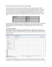 Exercise 5 Getting Started With SPSS Answers 1 ANSWERS TO EXERCISE 5 GETTING STARTED WITH