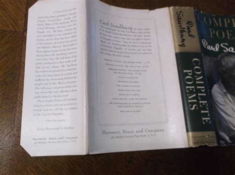 Complete Poems By Sandburg Carl Hardcover 1950 Harcourt Brace