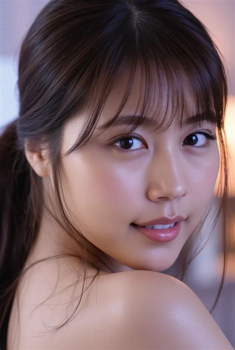 Sensual And Elegant Illustration Of An East Asian Woman Softly