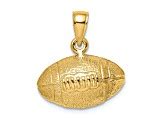 14k Yellow Gold 3d Polished And Textured Football Pendant 1m4gfa Jtv