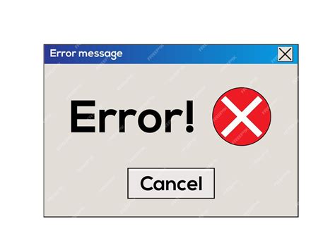 Premium Vector Error Warning Message User Interface Window Virus Alert Illustration