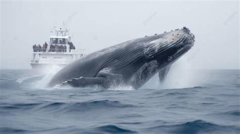 빙산만에서 배에서 뛰어내리는 혹등고래 고래 관찰 보트 앞에서 혹등 고래 표백 고화질 사진 사진 물 배경 일러스트 및 사진 무료 다운로드 Pngtree