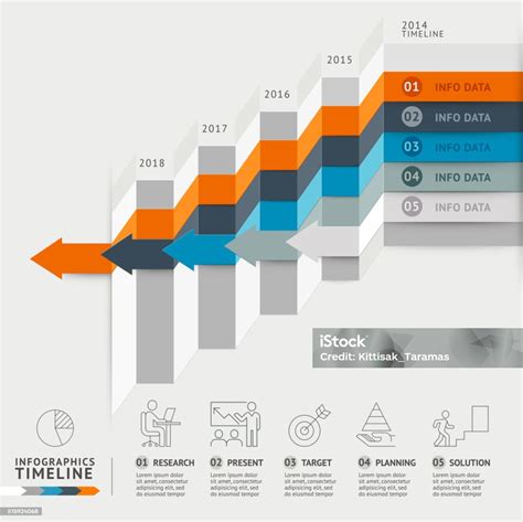 3 D 비즈니스 계단 다이어그램 형판 개념에 대한 스톡 벡터 아트 및 기타 이미지 개념 개념과 주제 겨냥 Istock