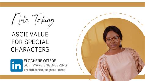 Ascii Values For Special Characters