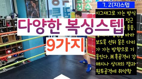다양한 복싱스텝 9가지 Youtube