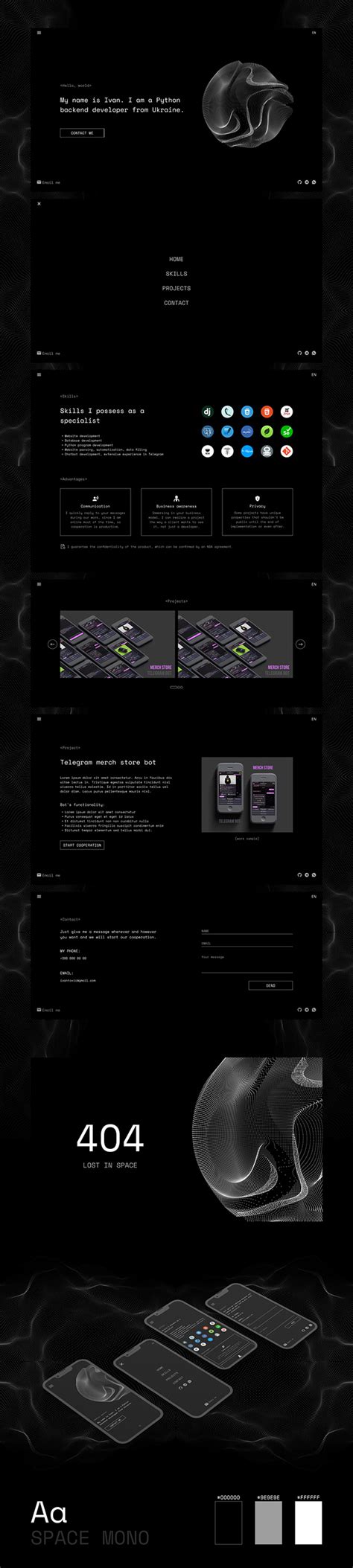 Portfolio Website For Backend Developer Behance