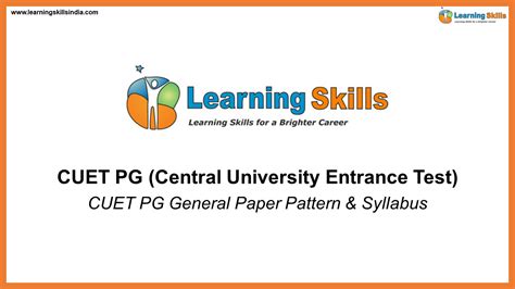 Cuet Pg Part A General Paper Pattern And Syllabus