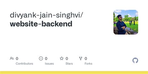 Github Divyank Jain Singhvi Website Backend