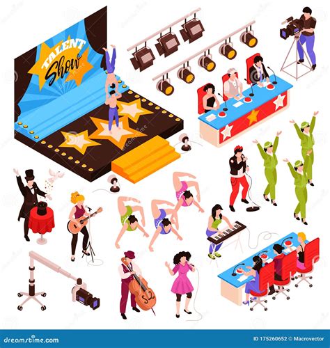 Talent Show Isometric Set Stock Illustration Illustration Of Circus 175260652