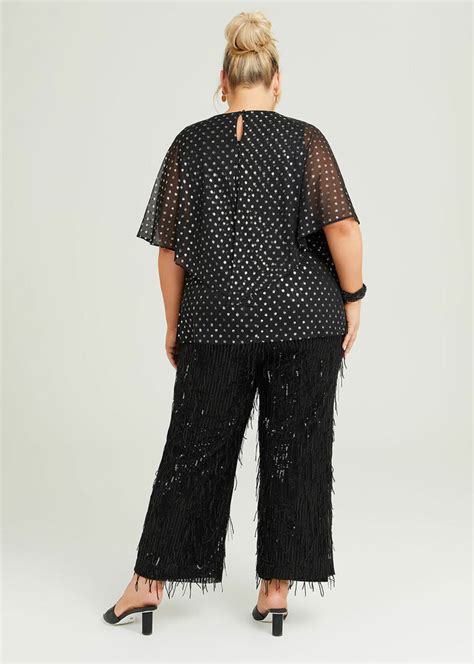 Shop Plus Size Moondrop Evening Tunic Black Taking Shape Au