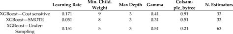 hyperparameters identified by the random search optimization procedure