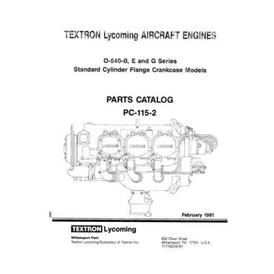 Continental Tsio 550 Bceg Permold Series Engine Maintenance And