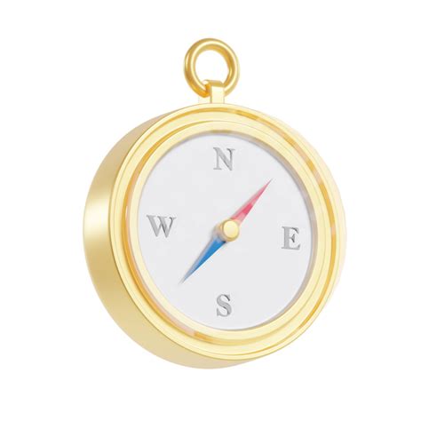 Gold Compass 3d Render Illustration 44856453 Png