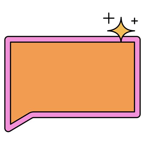 Retro Chat Box Element Colorful Shape Frame Sticker Download On
