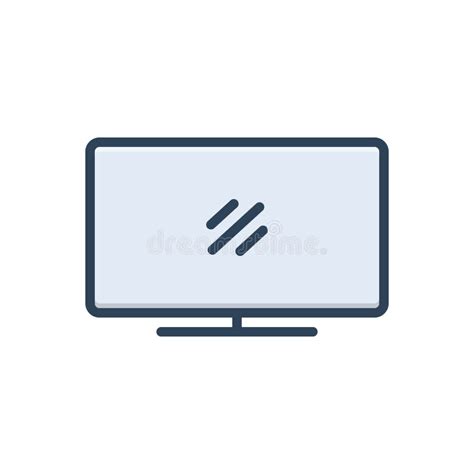 Color Illustration Icon For Tft Monitor And Computer Stock Vector Illustration Of Widescreen