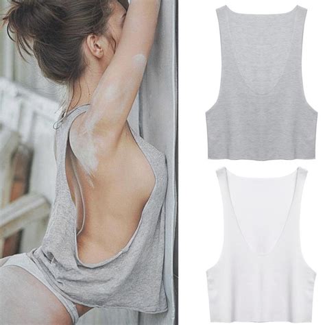 Buy Fashion Women Ladies Sexy Deep O Neck Sleeveless Tank Tops Side