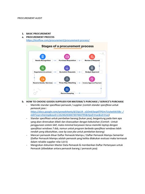 Procurement Audit Pdf