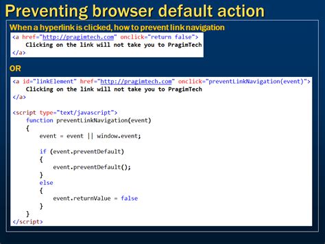 Sql Server Net And C Video Tutorial Preventing Browser Default Action