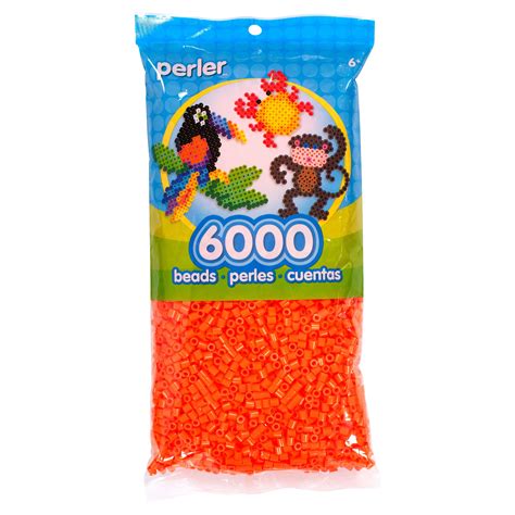 Perler 6000 Bead Bag Orange Fuse Beads Ages 6 And Up