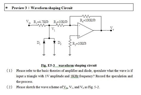 Waveform Shaping Circuit Fig E5 3 Waveform Shaping