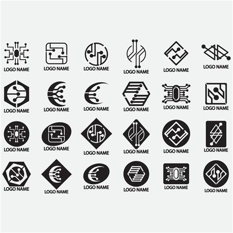 Electronic Circuit Board Icon Set 39844100 Vector Art At Vecteezy