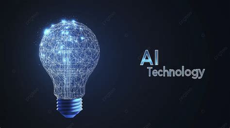 어두운 배경 디지털 혁신 개념에 파란색으로 표시된 인공지능 Ai 기술 텍스트를 위한 칩 및 디지털 기술을 갖춘 추상 전구 추상적인 빛 구근 배경 일러스트 및 사진 무료