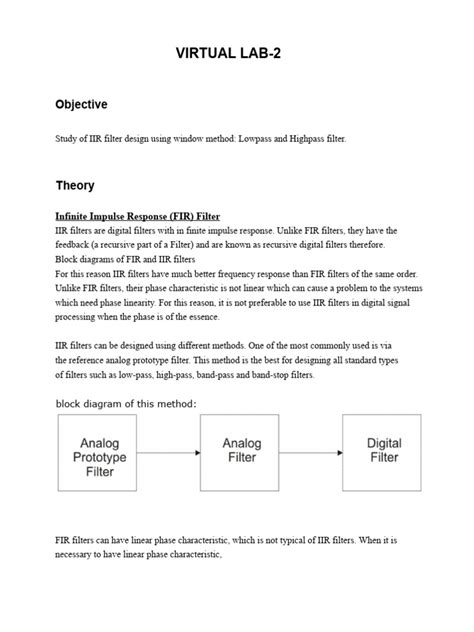 Dspvlab2 Pdf Electronic Filter Low Pass Filter