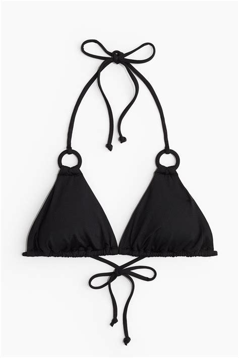 Padded Triangle Bikini Top Black Ladies Handm Us