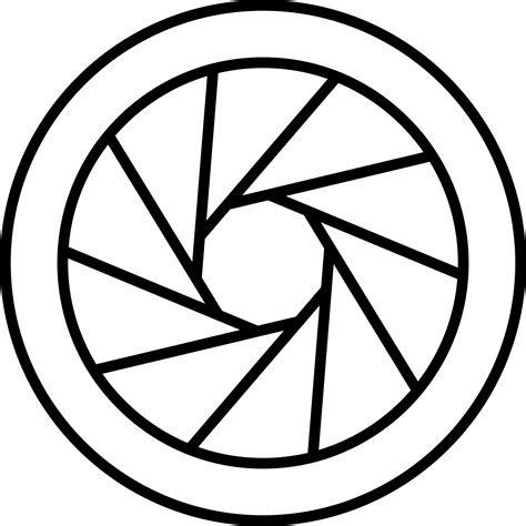 Camera Shutter Icon In Line Art 24157168 Vector Art At Vecteezy