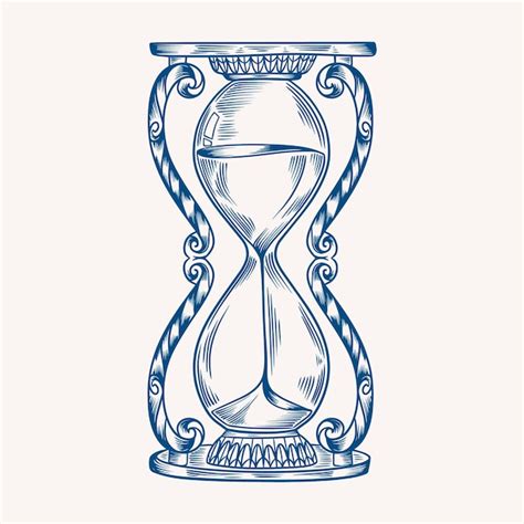 Illustration De Dessin De Sablier Dessiné à La Main Vecteur Gratuite