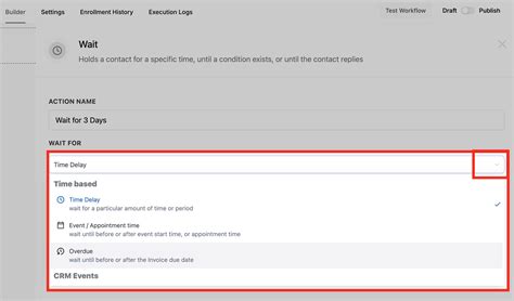workflow action wait highlevel support portal