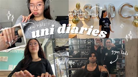 Haoyis Uni Diaries ˚⊹ ᡣ𐭩 Dance Show Show Week Assignments Gym