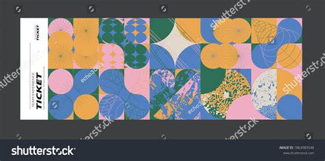 Set Ticket Vector Template Layout Abstract Stock Vector Royalty Free