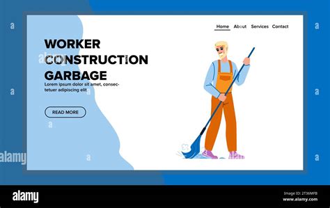 Work Worker Construction Garbage Vector Stock Vector Image And Art Alamy