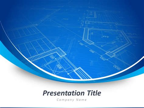Blueprint PowerPoint Template SlideUpLift