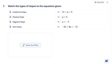 Solved 7 Match The Types Of Slopes To The Equations Given Chegg Com