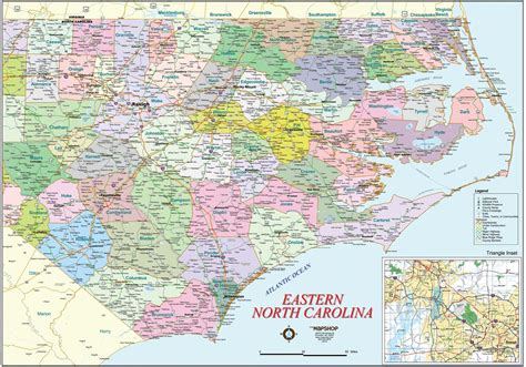 Nc Cities North Carolina Map