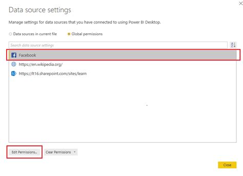 Edit Or Remove Permission From Existing Data Source Connection From Power BI