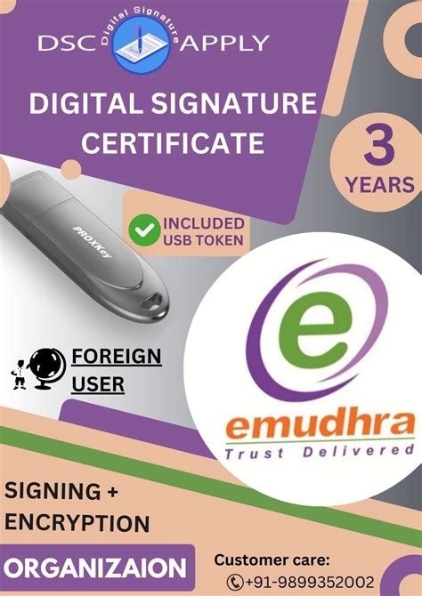 Emudhra Class 3 Foreign Combo Dsc Signing And Encryption