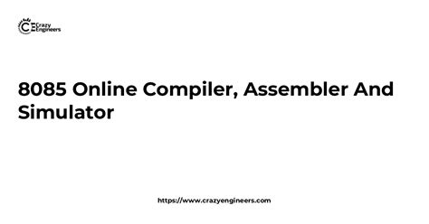 8085 Online Compiler Assembler And Simulator Crazyengineers
