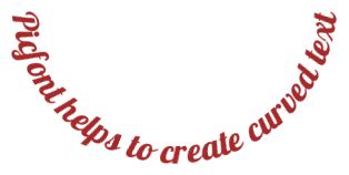 How To Make Curved Text With Picfont