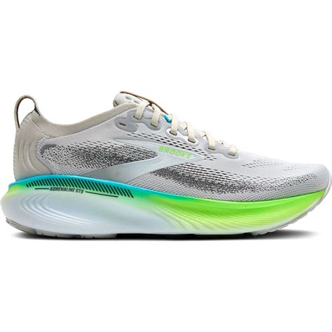 Brooks Mens Adrenaline Gts 25 Running Shoes Oyster Green Gecko