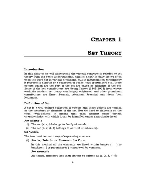 Sets Theory Lecture Pdf Set Mathematics Mathematics