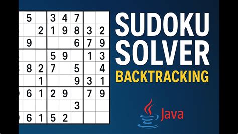 Java Backtracking Example Sudoku Solver Step By Step Youtube