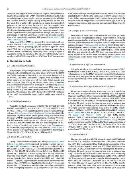 Solution Development Of A Reverse Transcription Loop Mediated